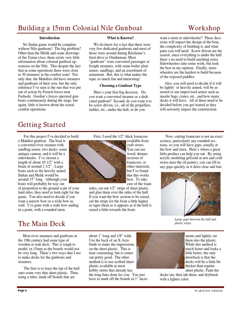 15mm Colonial Nile Gunboat | Download Free PDF | Deck (Ship) | Gunboat