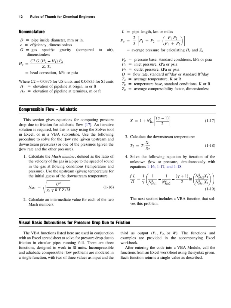 Pipe Pressure Drop Standards: Engineering Rules Of Thumb For Efficient ...