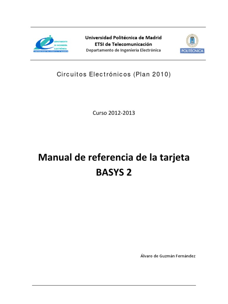 Manual de Referencia BASYS 2 | PDF | Vhdl | Arreglos de compuertas lógicas programables en sitio