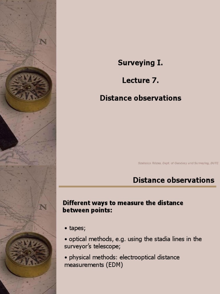 Surveying I. Distance Observations | PDF | Surveying | Wavelength
