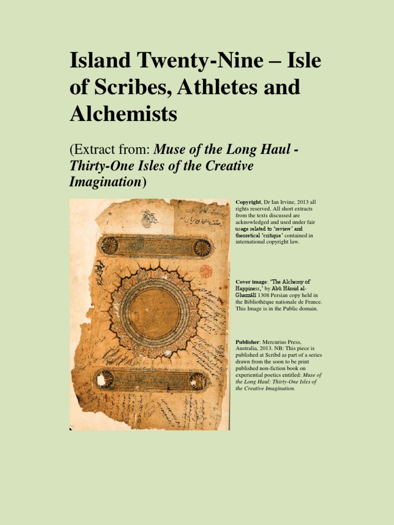 Island 29 - Isle of Scribes, Athletes and Alchemists (From Muse of The ...