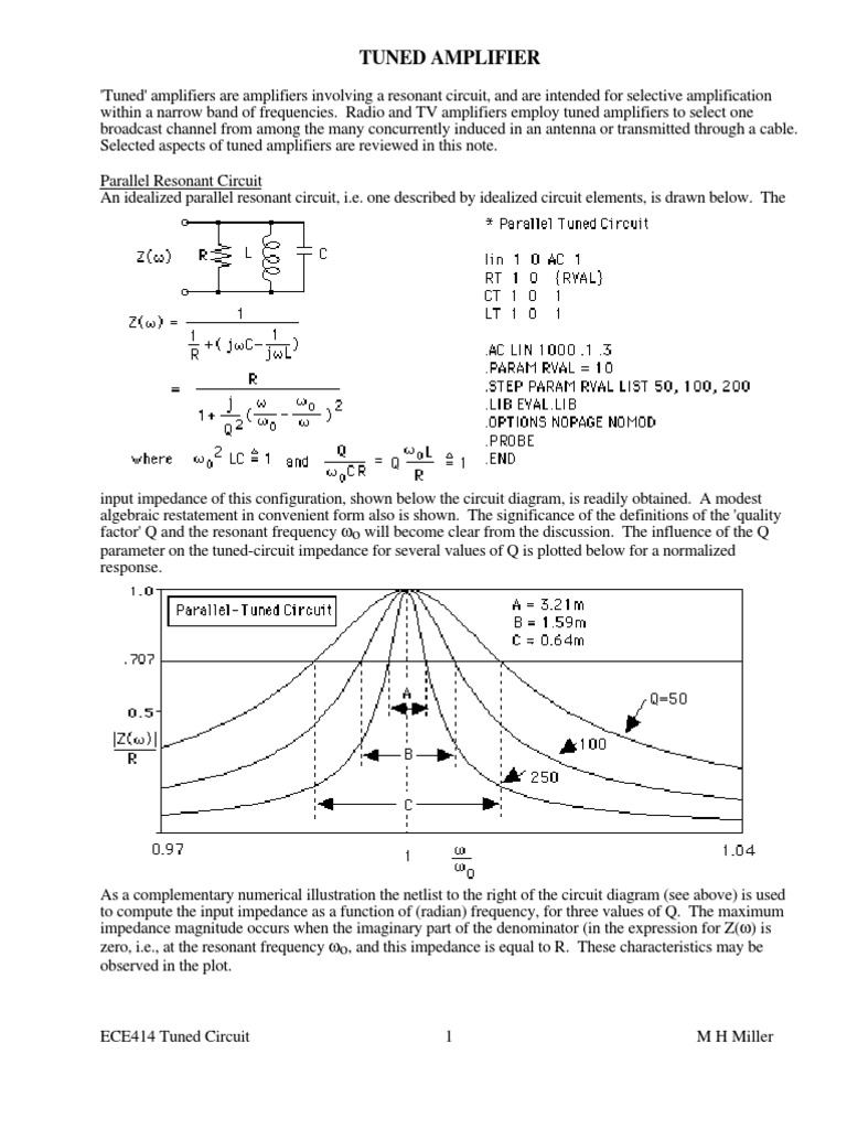 Tuned Amplifier | PDF