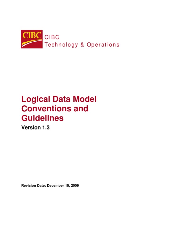 Logical Data Model Conventions 16143327 | PDF | Data Model | Identifier