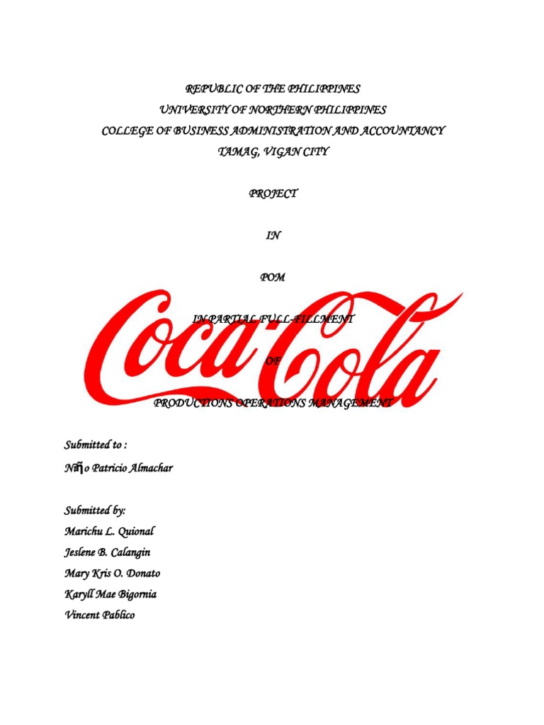 Coca Cola Report | Download Free PDF | Coca Cola | Automation
