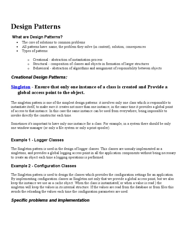 Java Design Patterns | PDF | Model–View–Controller | Class (Computer ...