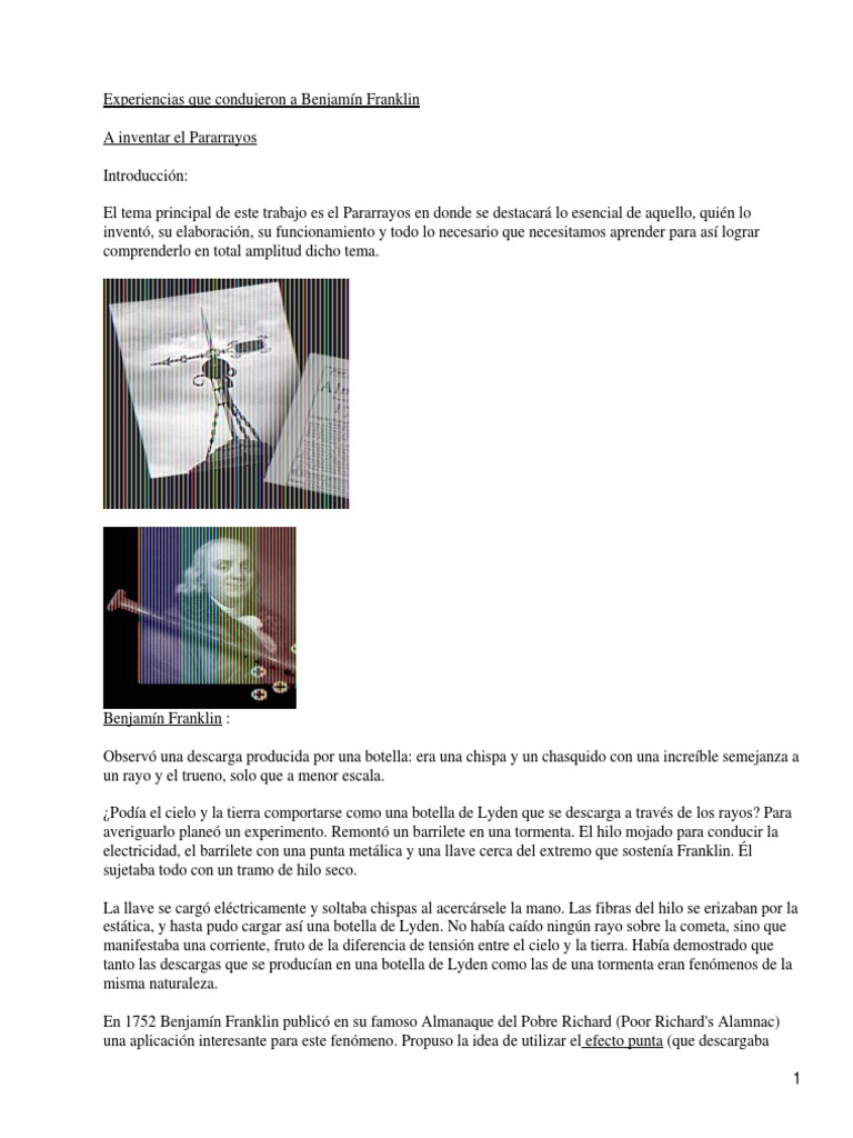 El Pararrayos | PDF | Relámpago | Benjamin Franklin