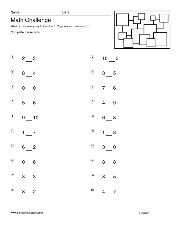Comparing Numbers (0-10) | PDF