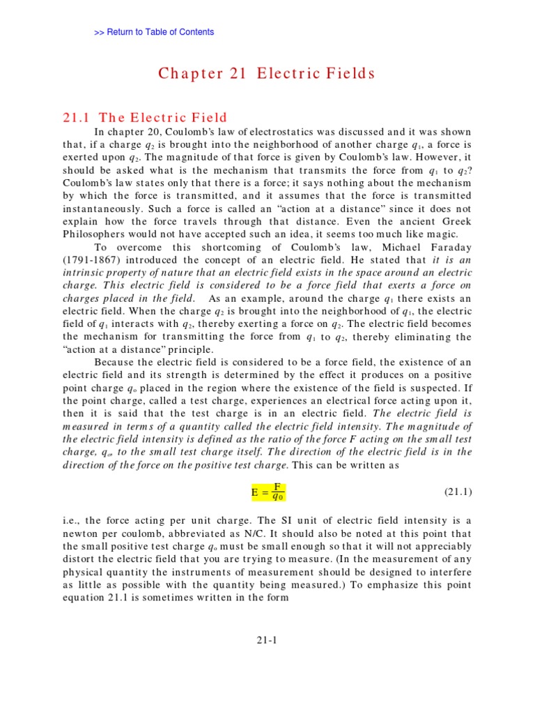 Physics For Engineering Students Ch21 | PDF | Electric Field | Torque