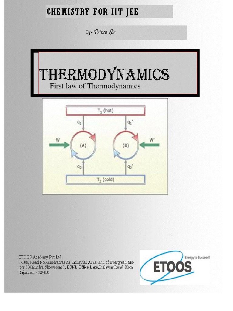 Concepts of Thermodynamics Chem | PDF | Heat | Enthalpy