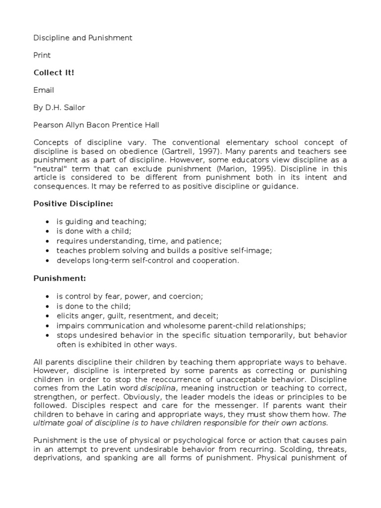 Discipline and Punishment | PDF | Spanking | Violence