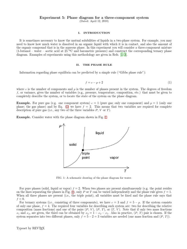 Ter Nary Phase Diagram Experiment | Download Free PDF | Phase Rule ...
