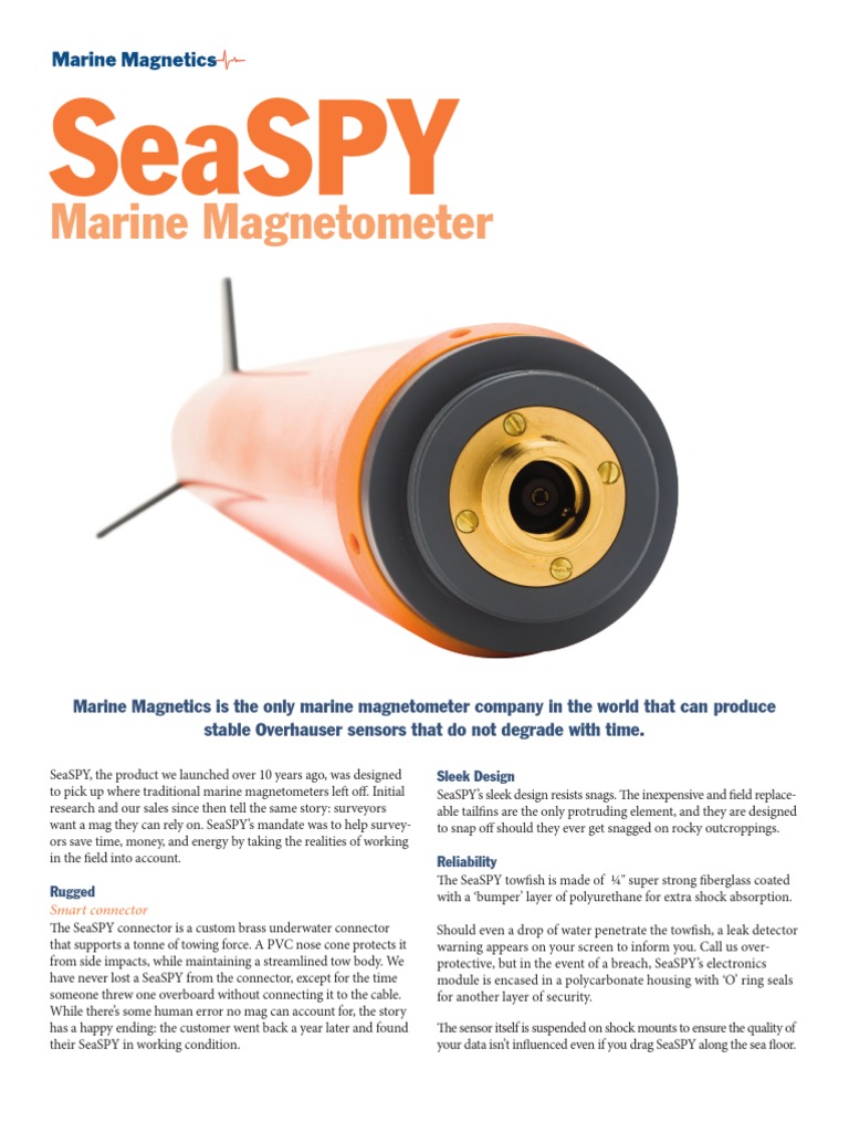 Marine Magnetics SeaSPY Magnetometer | PDF | Magnetometer | Applied And ...