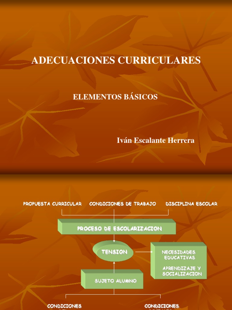 TIPOS DE ADECUACIÓN | Plan de estudios | Pedagogía | Prueba gratuita de ...