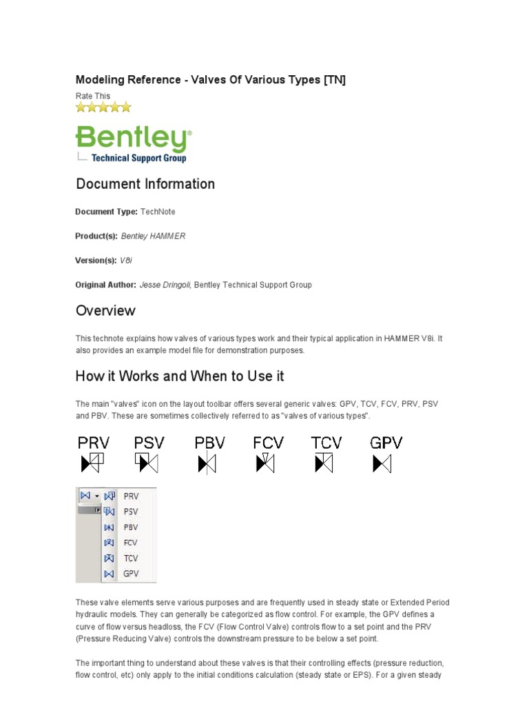 Modeling Reference - Valves of Various Types | PDF | Valve | Steady State
