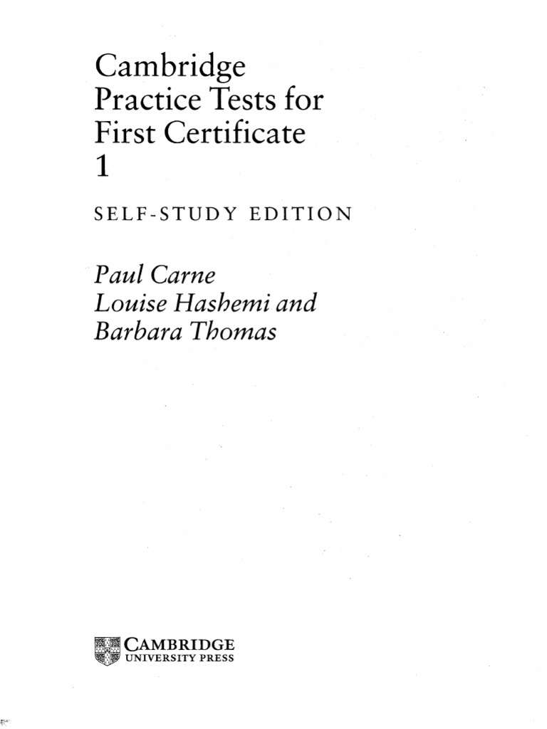 FCE Practice Tests Cambridge | PDF