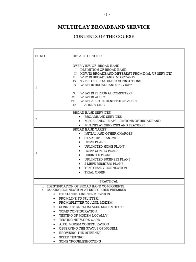 Broadband Multiplay | Download Free PDF | Internet Access | Video On Demand