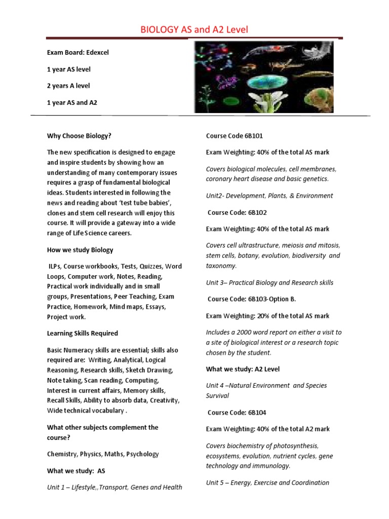 One Pager Biology Ko | PDF | Biology | Test (Assessment)