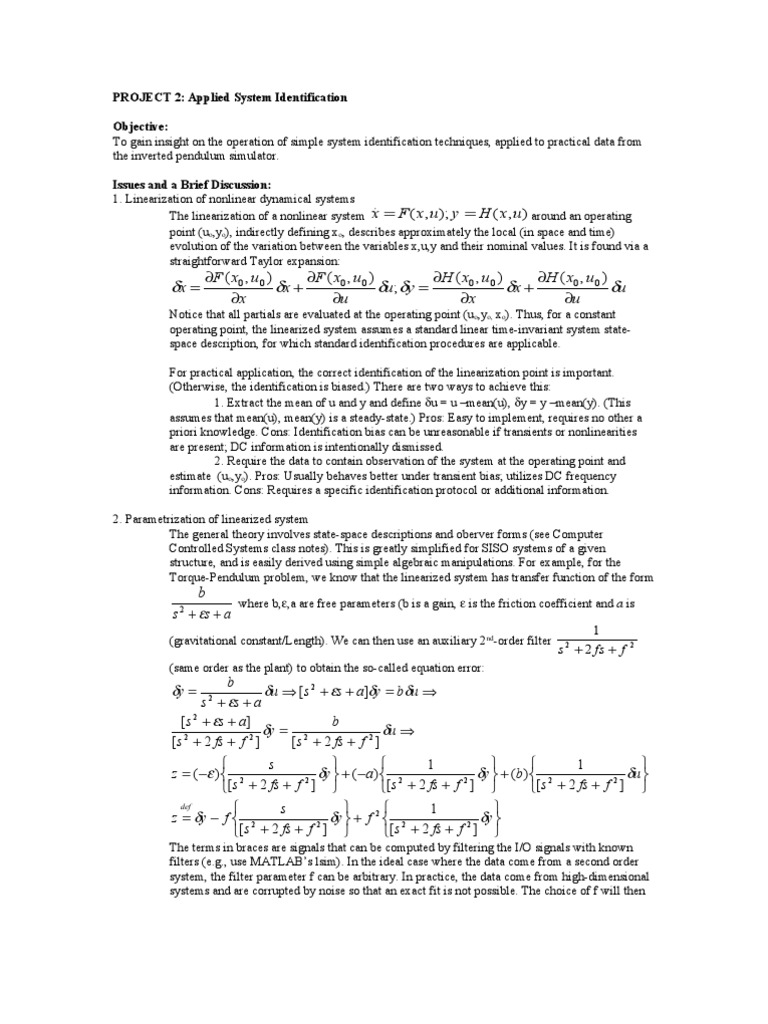 Project 2 | PDF | Least Squares | Control Theory