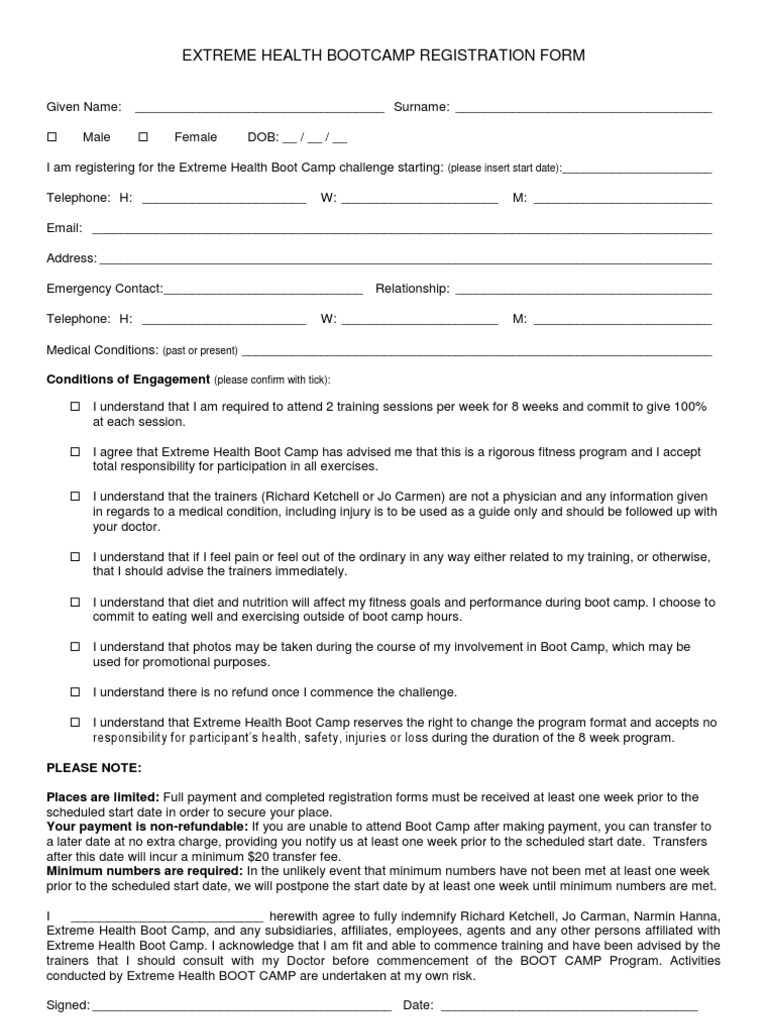 Bootcamp Registration Form-8 | PDF | Payments | Heart