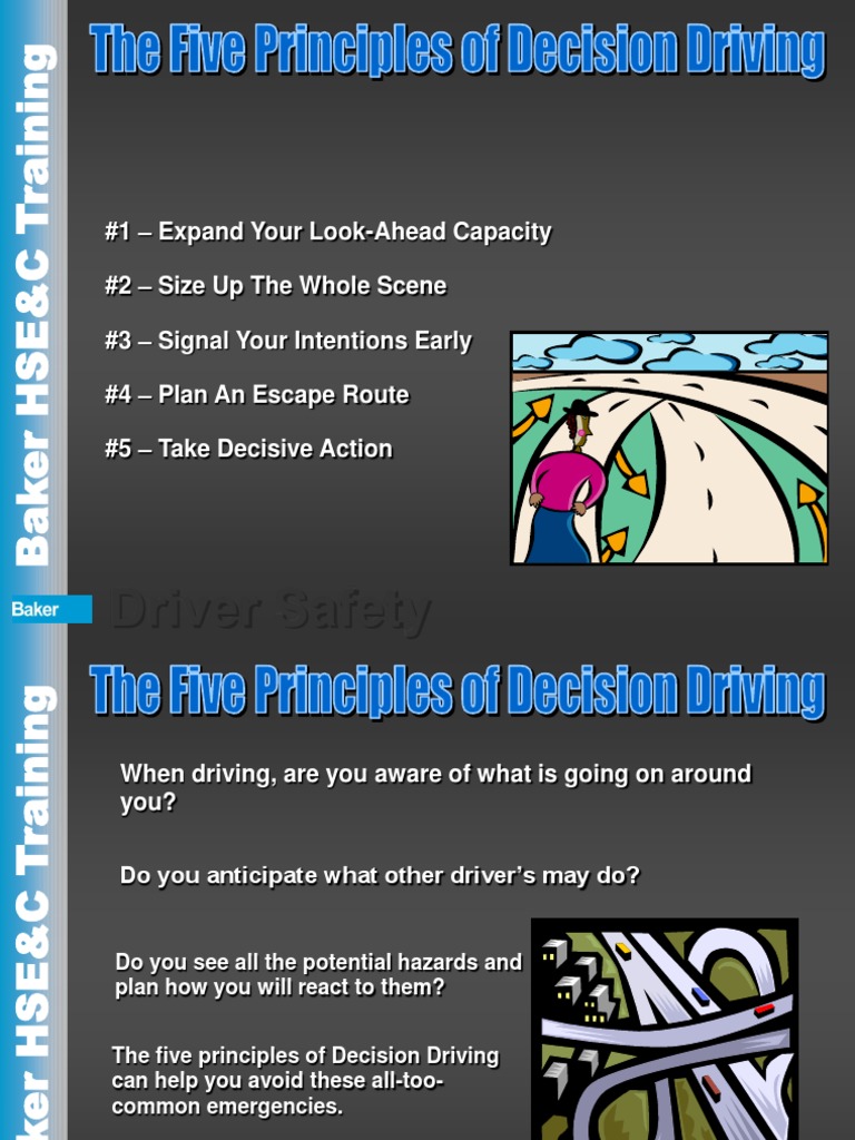 Principles of Decision Driving Safety | PDF | Road Traffic Safety | Driving