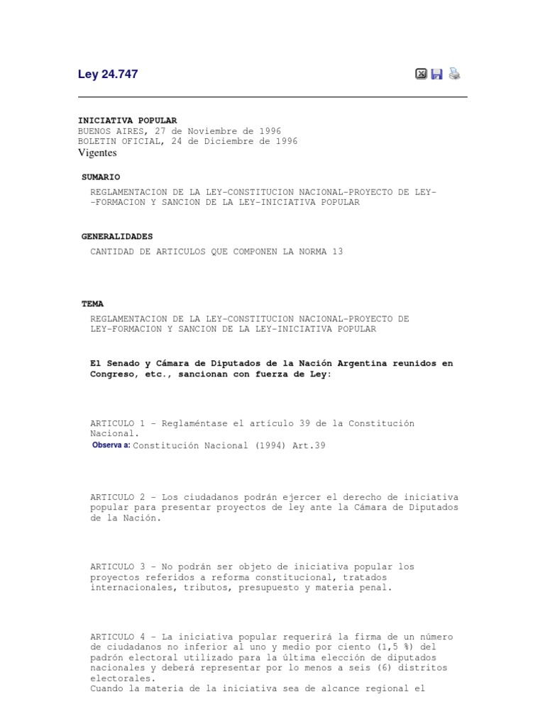 Ley 24747 Argentina | PDF