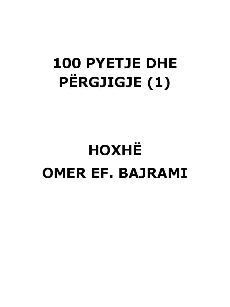 100 Pyetje | PDF
