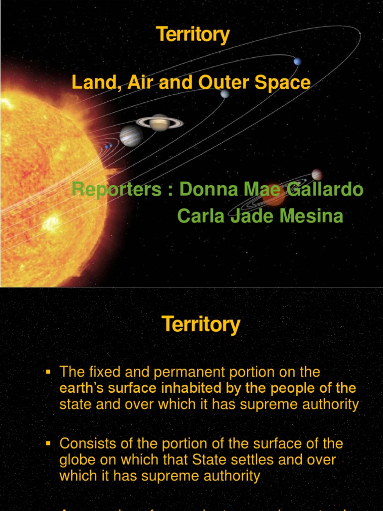 Public International Law - Land and Outer Space Territory | PDF ...