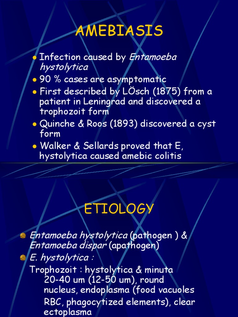 AMEBIASIS.ppt | Large Intestine | Medicine