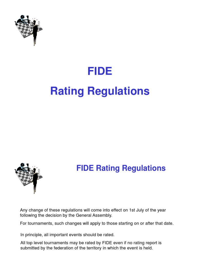 Fide Rating Regulations | PDF | Tournament | Competitive Games