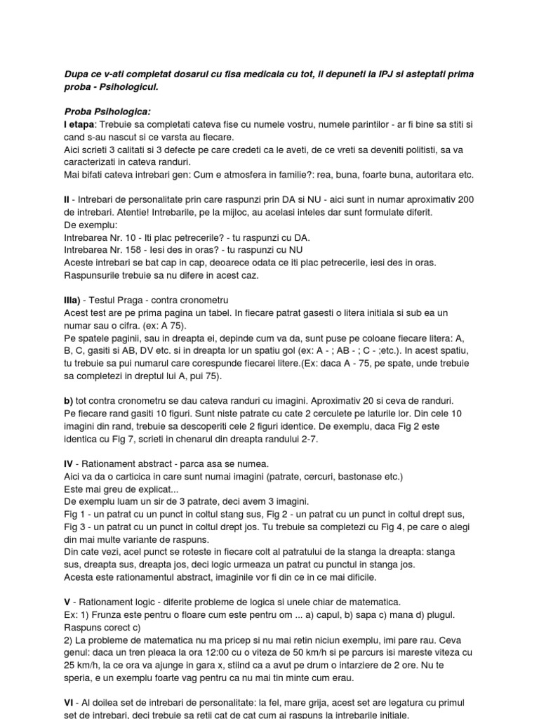 Test Psihologic | PDF