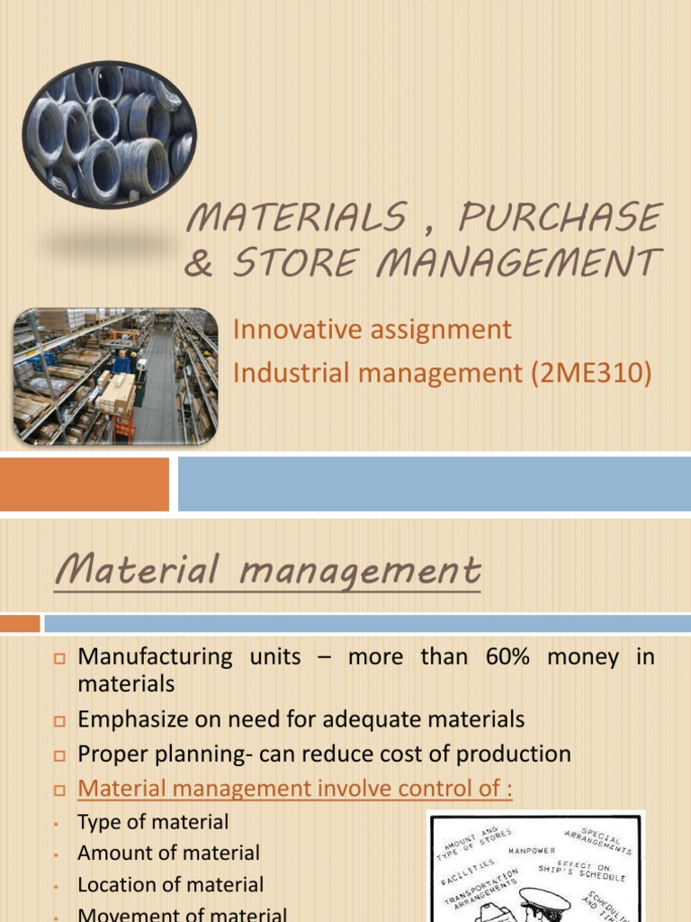 Purchase & Store Management | PDF | Procurement | Inventory