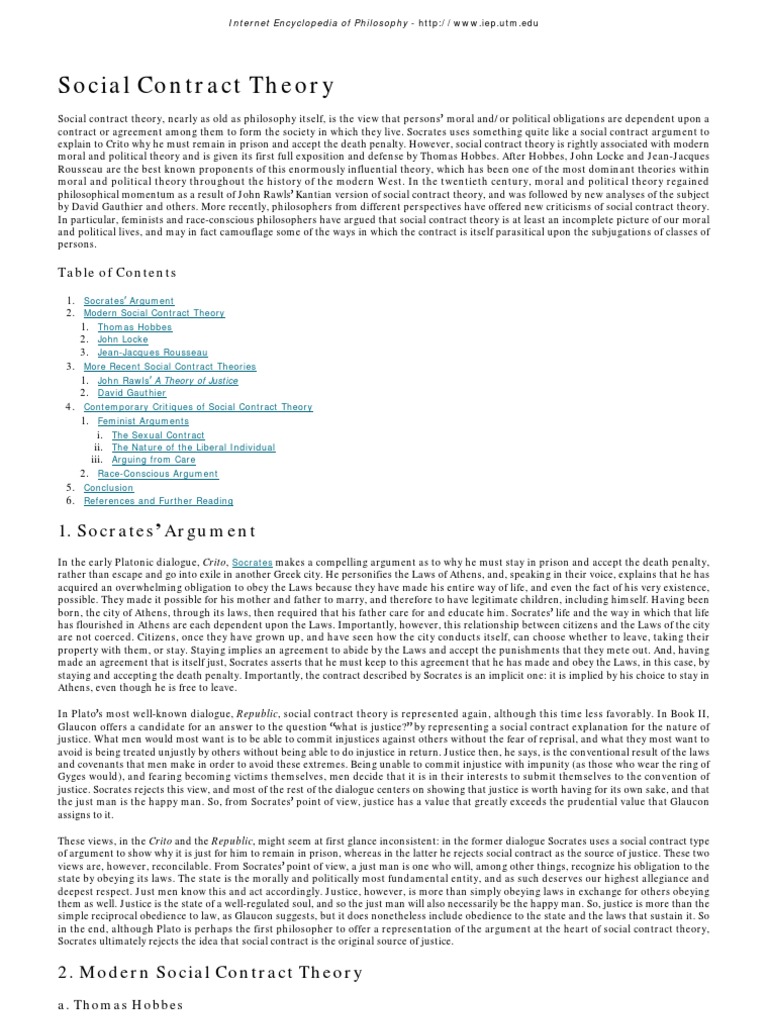 Social Contract Theory - Friend | Social Contract | John Rawls