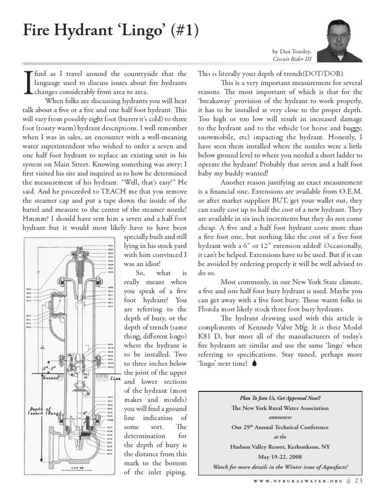 Understanding Fire Hydrant Specifications: An Explanation of Depth of ...