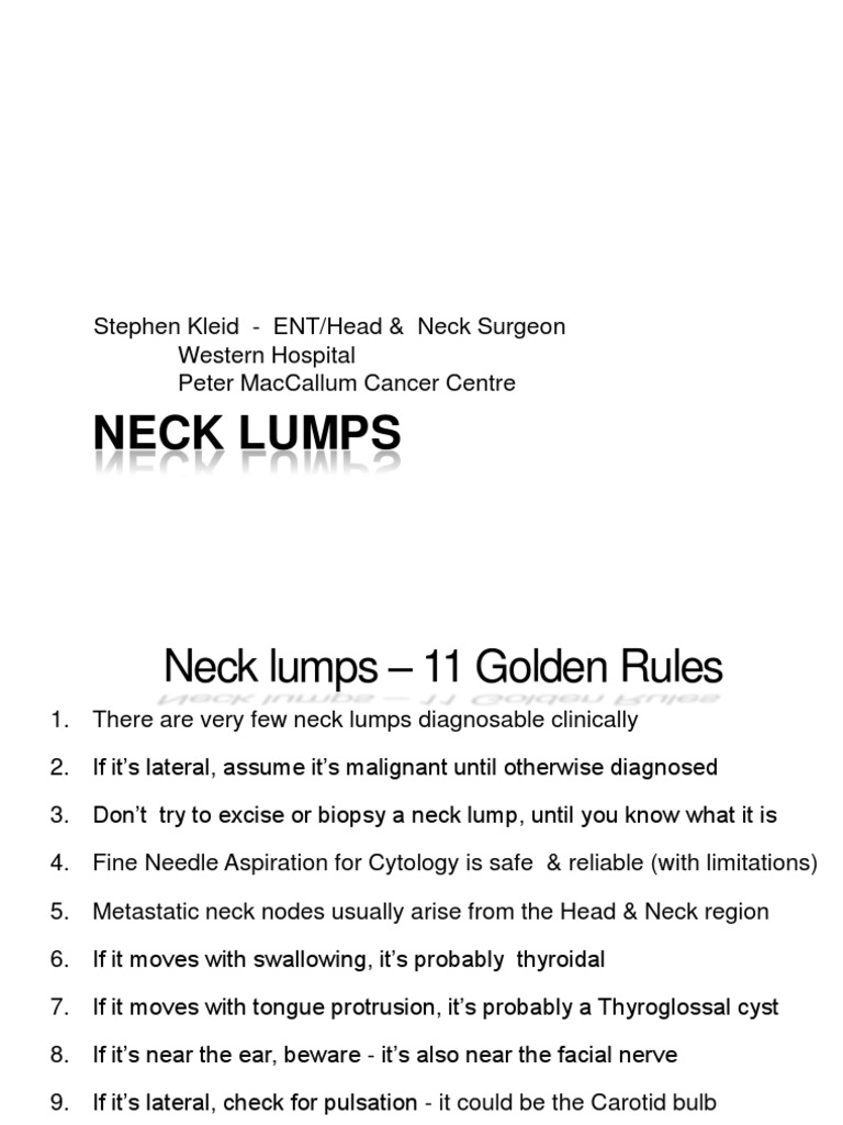 Neck Lumps | PDF | Thyroid | Neck
