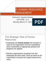 Strategic Human Resource Management (MHRM 612-2) Strategic Human ...