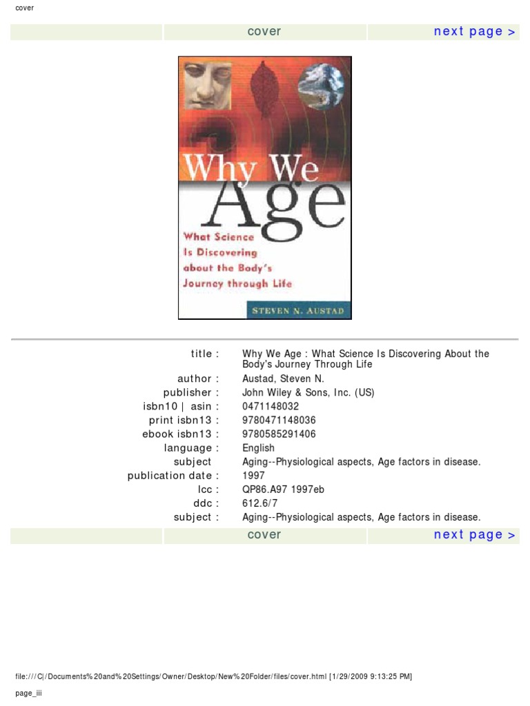 Why We Age | PDF | Ageing | Longevity