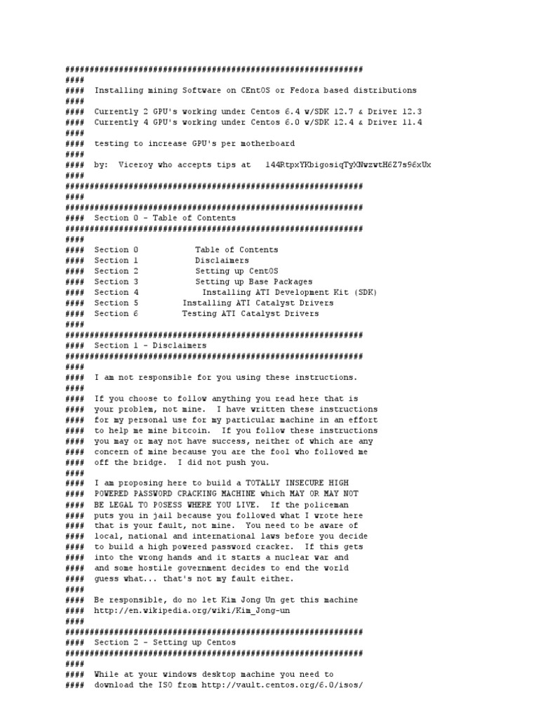 Installing Mining Software On CEntOS or Fedora Based Distributions ...