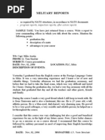Military Report Writing Guidelines | PDF