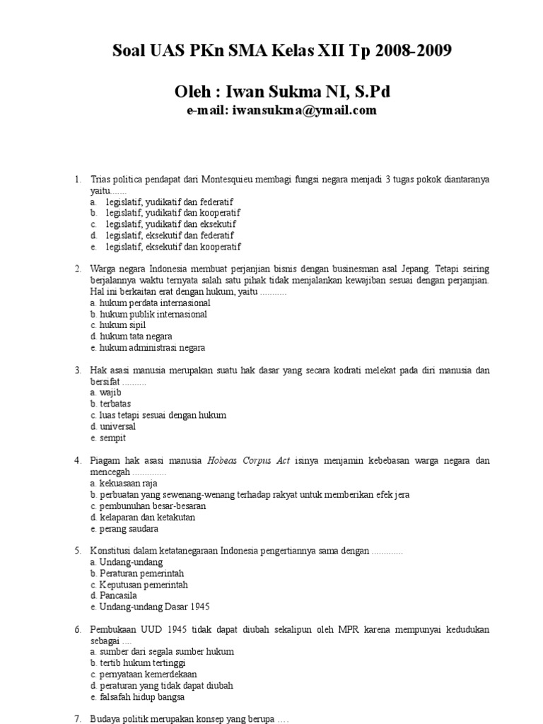 Contoh Soal Pkn Kelas 1 - Homecare24 Contoh Soal Pkn Kelas 1 - Homecare24