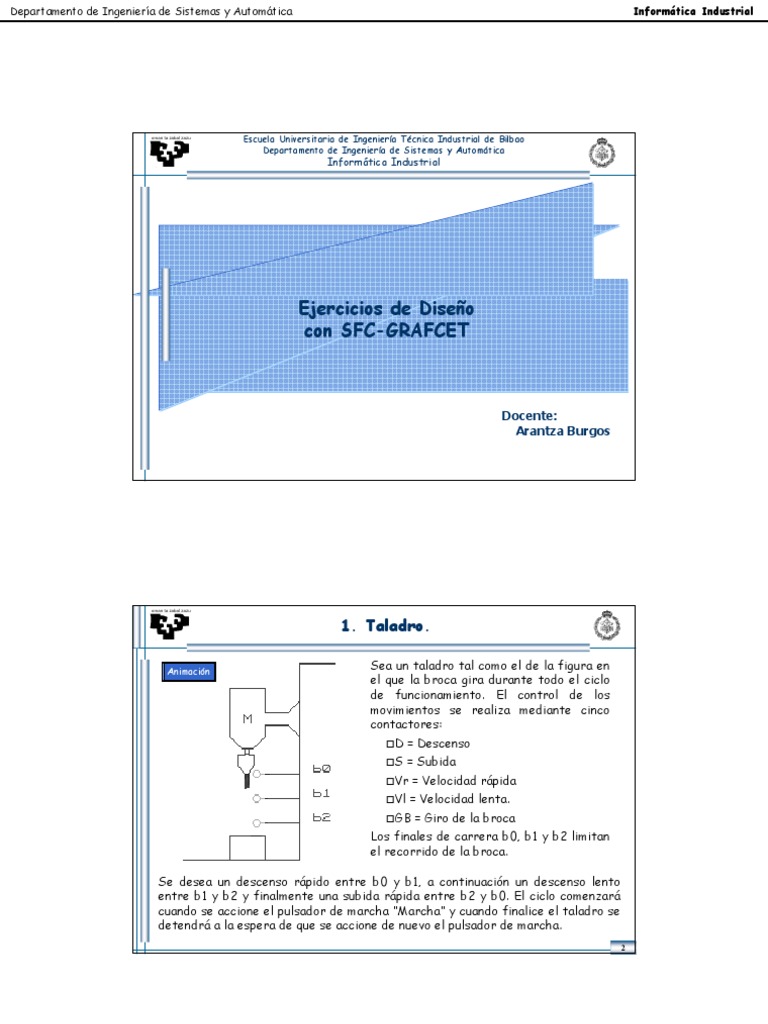 Ejercicios de Grafcet - Adaptados | PDF | Semáforo | Perforar