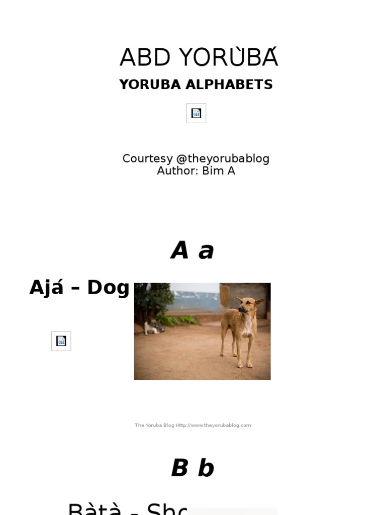 Yoruba Alphabet with Examples | PDF