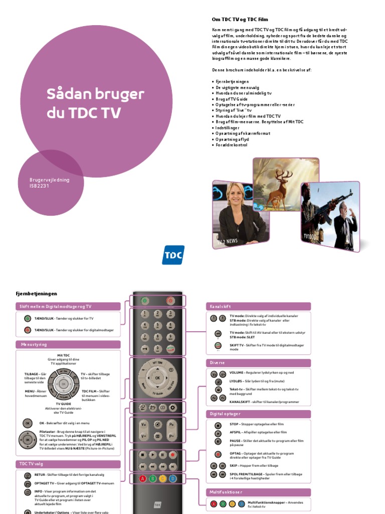 TDC TV Ny Digitalmodtager Brugermanual | PDF