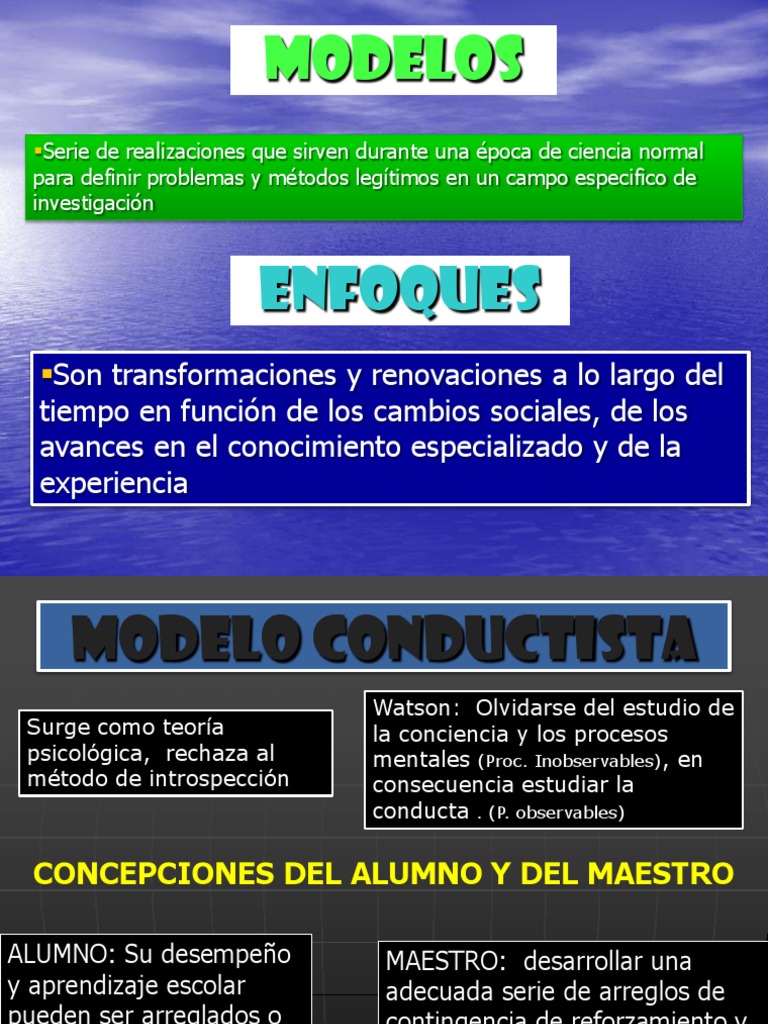 14 MODELOS Y ENFOQUES EDUCATIVOS Verdadero | PDF | Aprendizaje ...