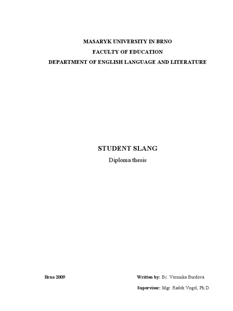 Student Slang | PDF | Slang | English Language