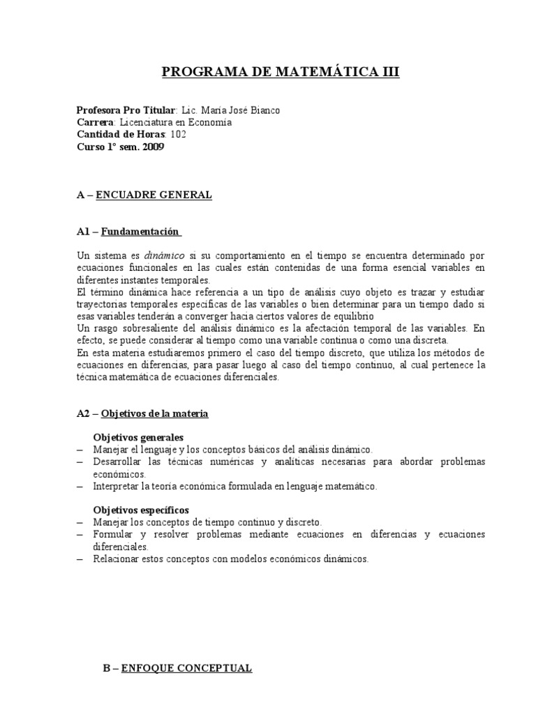 213 Matem Tica III Bianco | PDF | Ecuaciones diferenciales | Ecuaciones