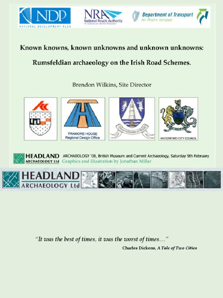 Known Knowns, Known Unknowns and Unknown Unknowns: Rumsfeldian ...