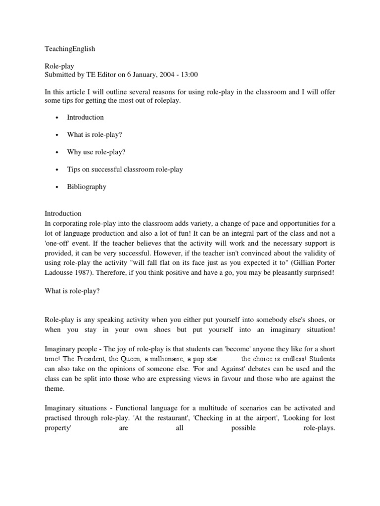 TeachingEnglish ROLE PLAY | Teachers | Motivation