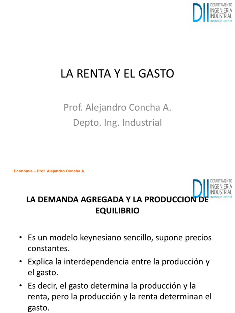 13 Modelo de Renta y Gasto | PDF | Ahorro | La demanda agregada