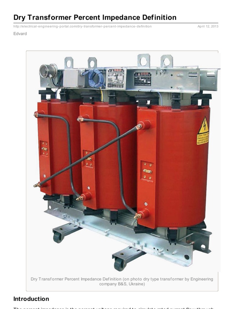 Dry Transformer Percent Impedance Definition | PDF | Electrical ...
