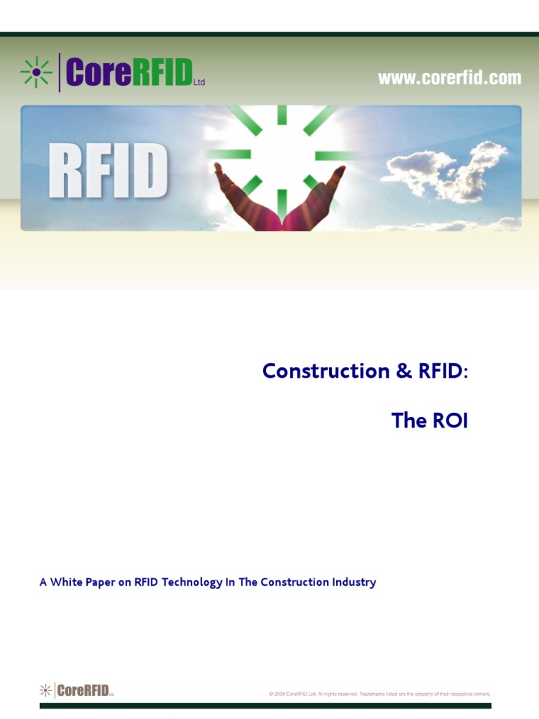 013 Construction & RFID - The ROI | Download Free PDF | Radio Frequency ...